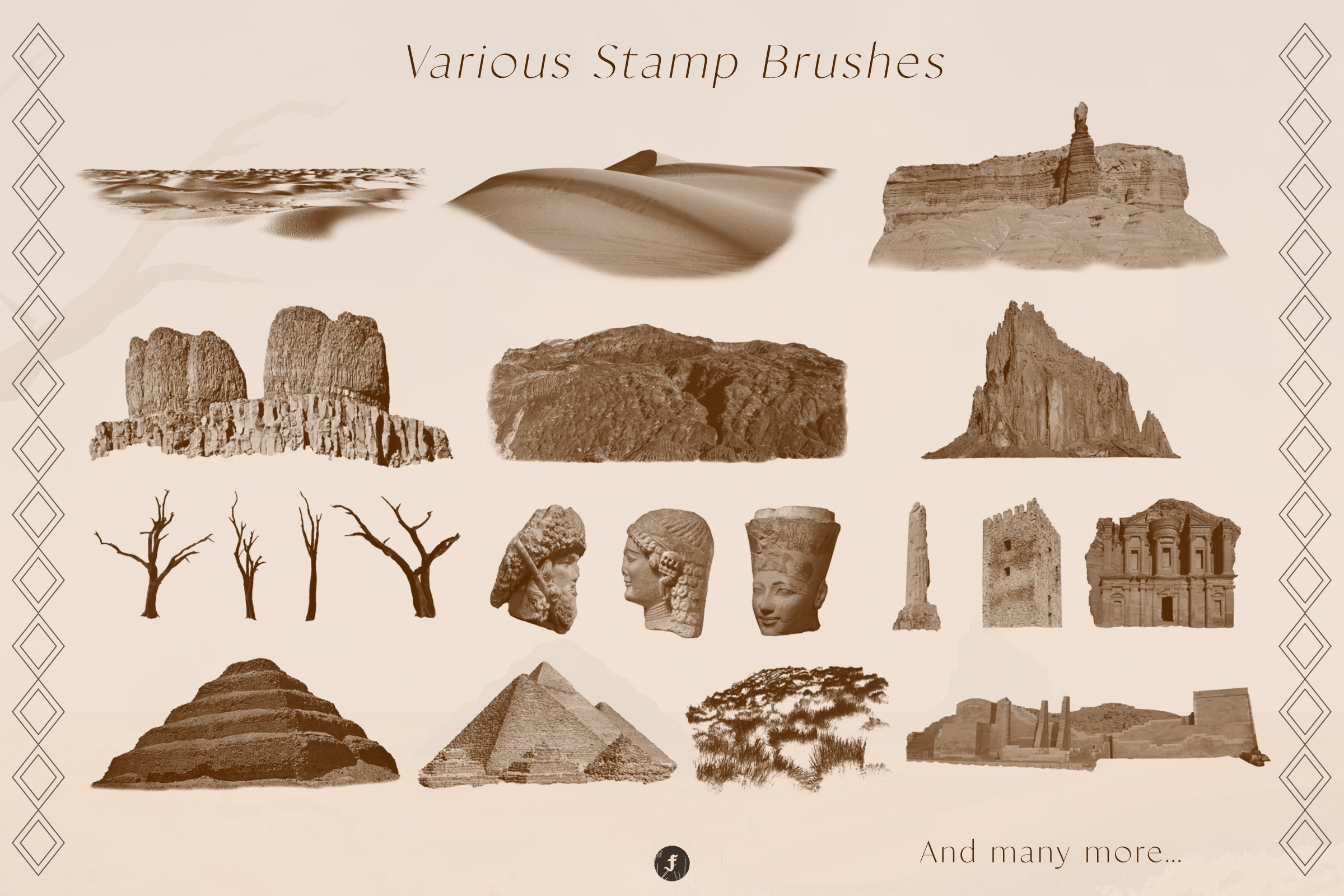 Desert Procreate Brushes | Desert Stamp Brushes, Dune Brushes ...
