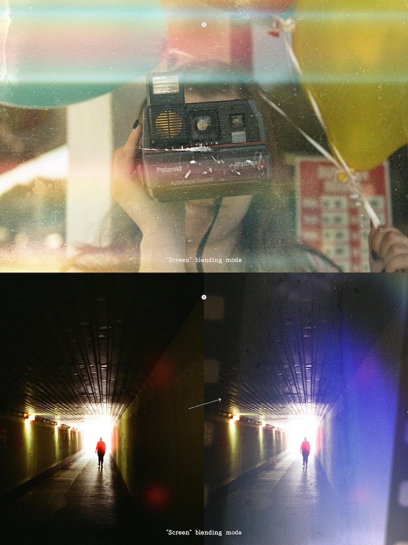 Analog Film Dusty Photo Overlays Digital Paper, Photoshop Effect ...