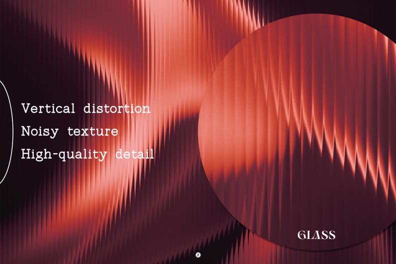 Vertical Fractal Glass Digital Paper, Distorted Glass Waves Backgrounds ...