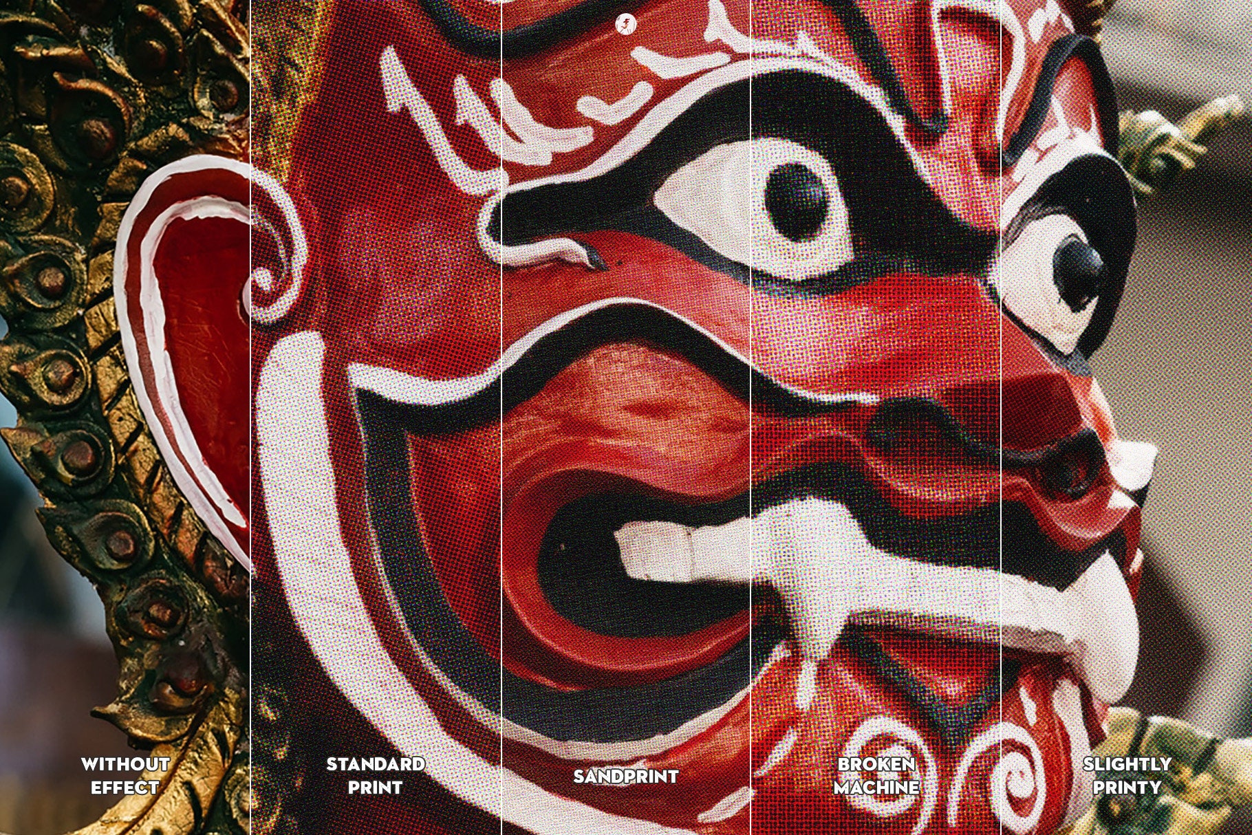 Print Effect Photoshop Template | Print Photoshop Action, Vintage ...