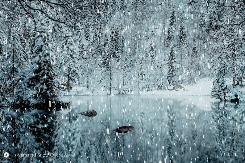 10 Animated Falling Snow Overlays Animated Snow Falling - Etsy