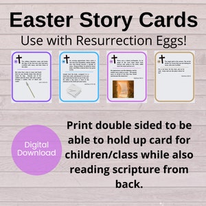 Easter Story Cards - PDF Print, Resurrection Egg Story Cards, Digital ...