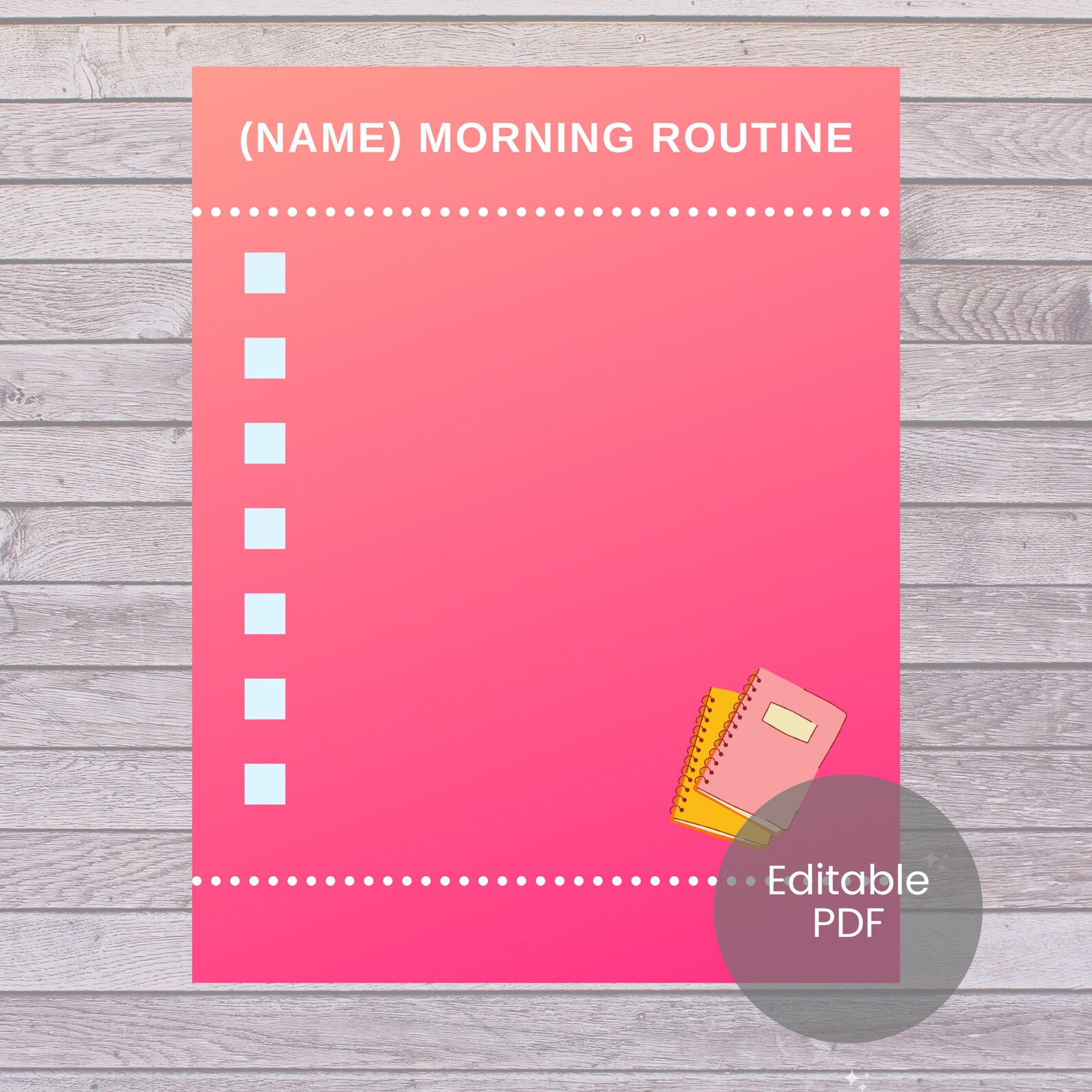 Morning Routine Chart for Kids Printable Morning Checklist | Etsy