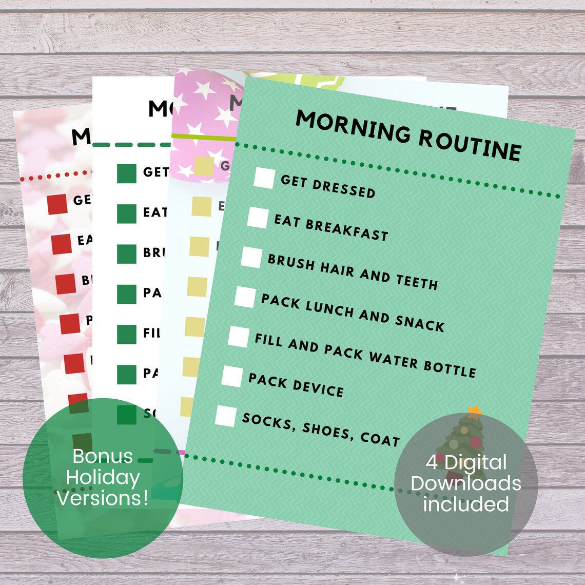 Morning Routine Chart for Kids, Printable Morning Checklist, Editable ...