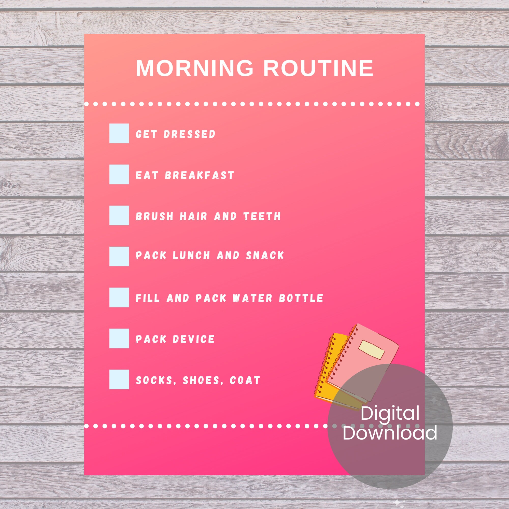 Morning Routine Chart for Kids, Printable Morning Checklist, Editable ...