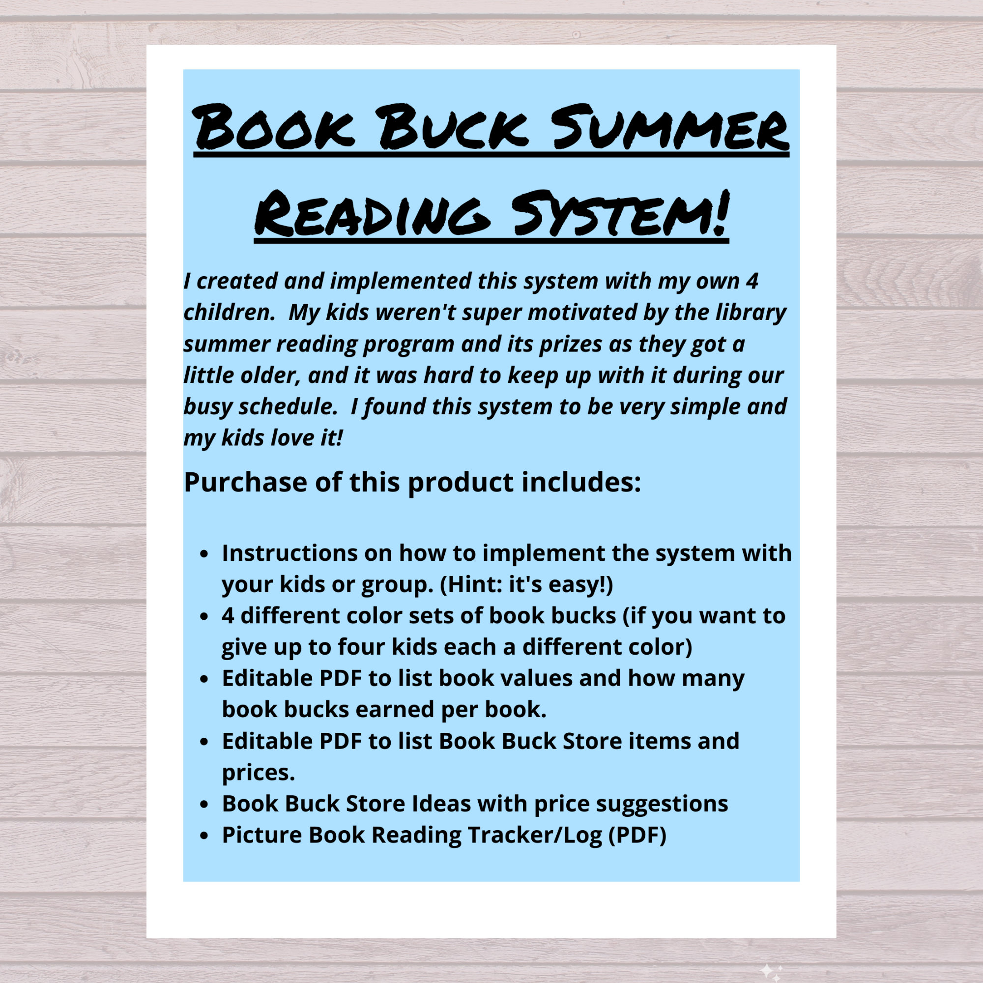 Summer Reading Program for Kids, Easy Summer Reading Incentive ...