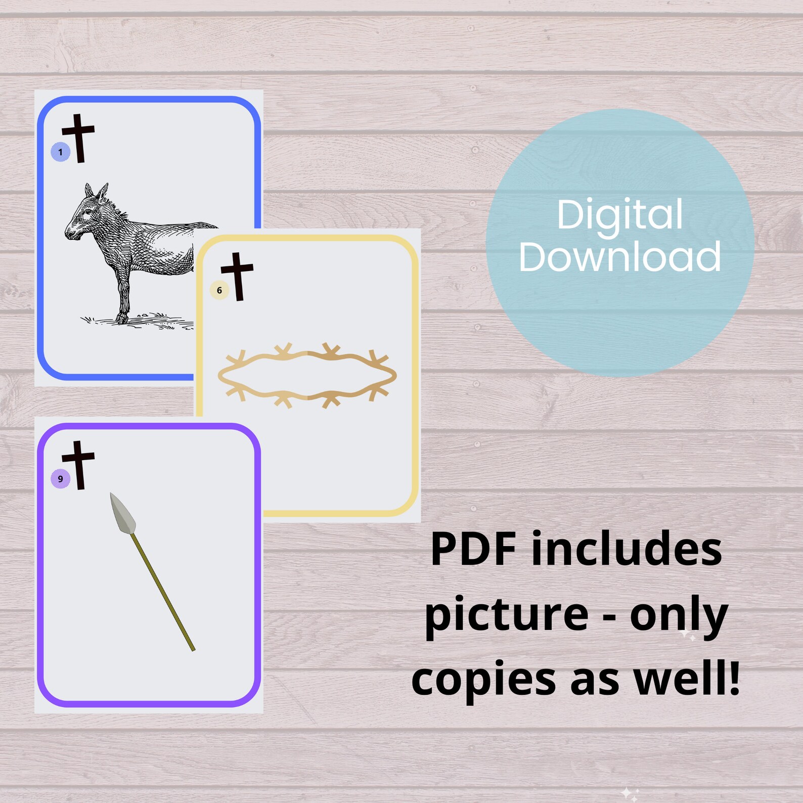 Easter Story Cards - PDF Print, Resurrection Egg Story Cards, Digital ...