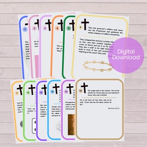 Easter Story Cards - PDF Print, Resurrection Egg Story Cards, Digital ...