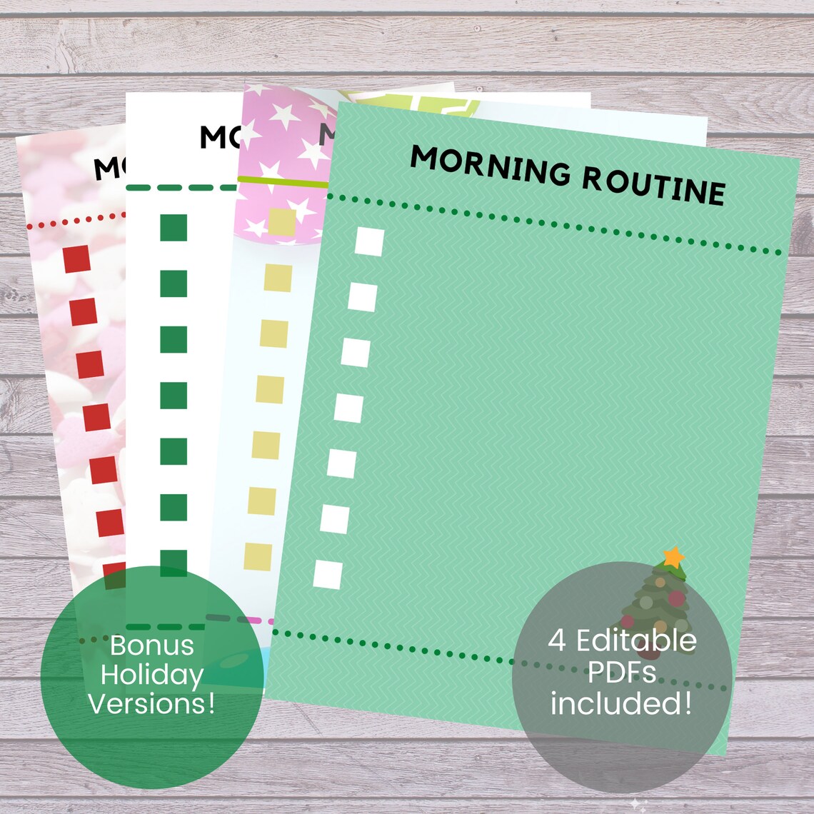 Morning Routine Chart For Kids Printable Morning Checklist Editable