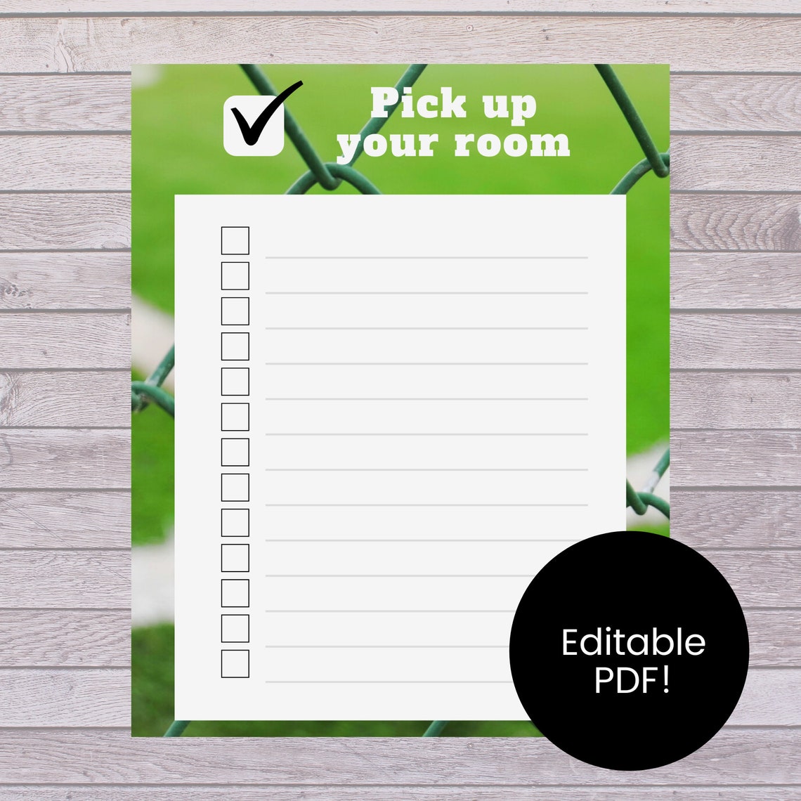 Room Cleaning Checklist, Printable Kids Room Pick up List, Frameable ...