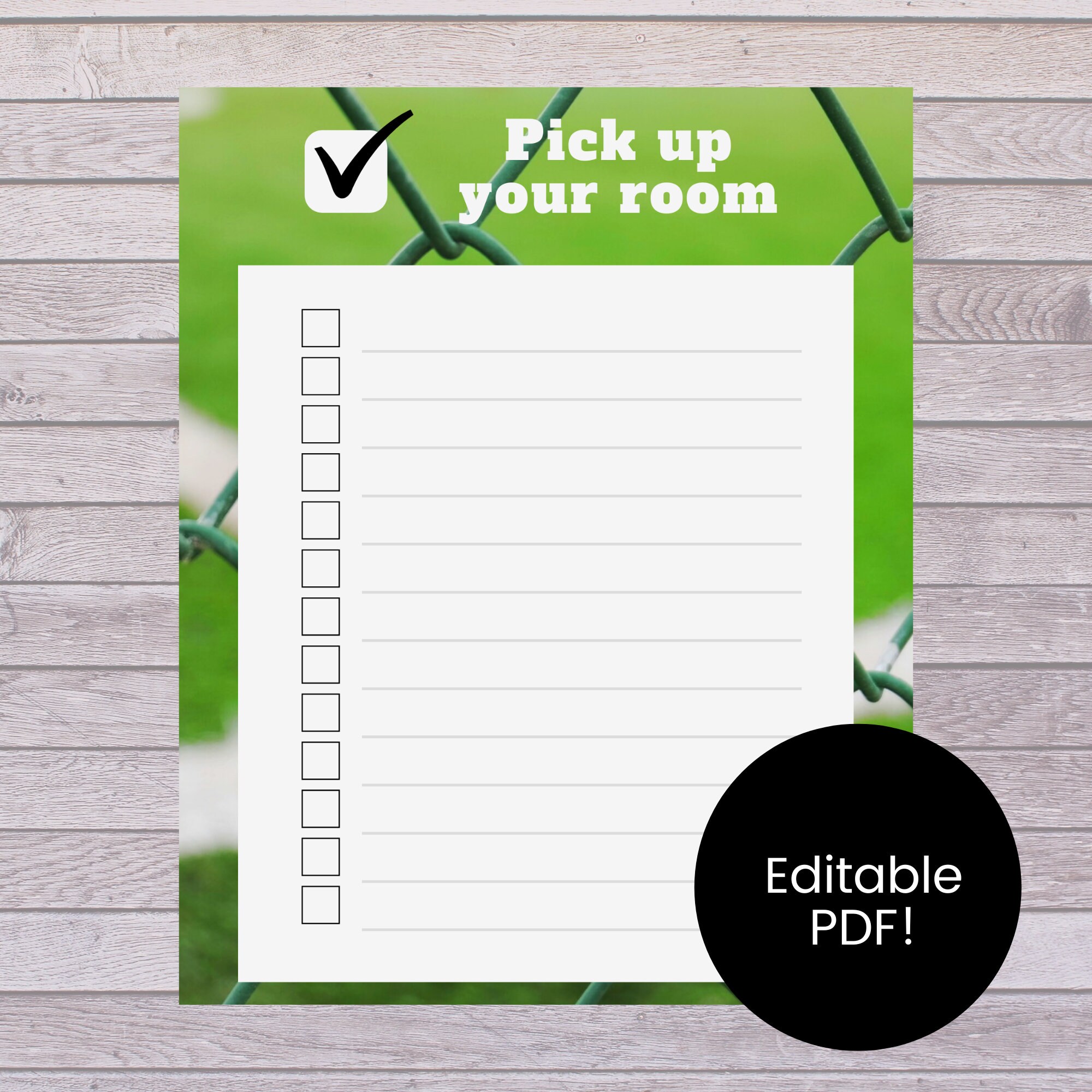 Room Cleaning Checklist, Printable Kids Room Pick up List, Frameable ...