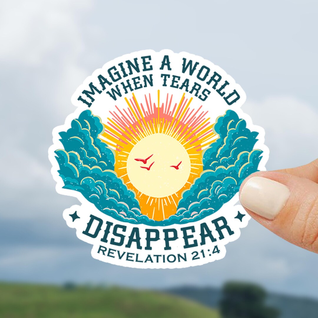 Revelation 21:4 Sticker Vinyl Christian Gift Faith Sticker Laptop Decal ...