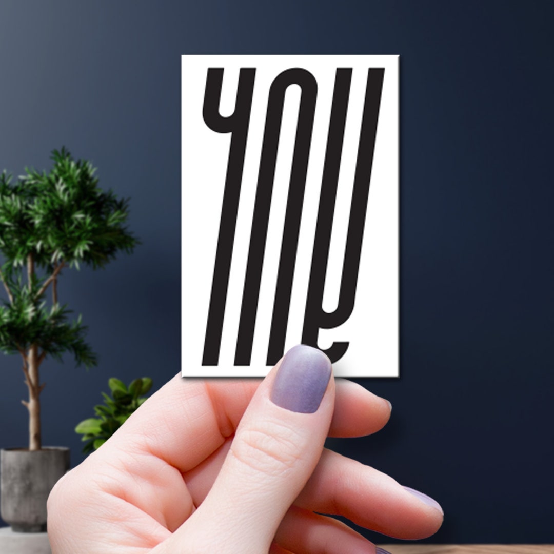 You and Me Sticker Word Art Stickers Unique Word Art Black and White ...