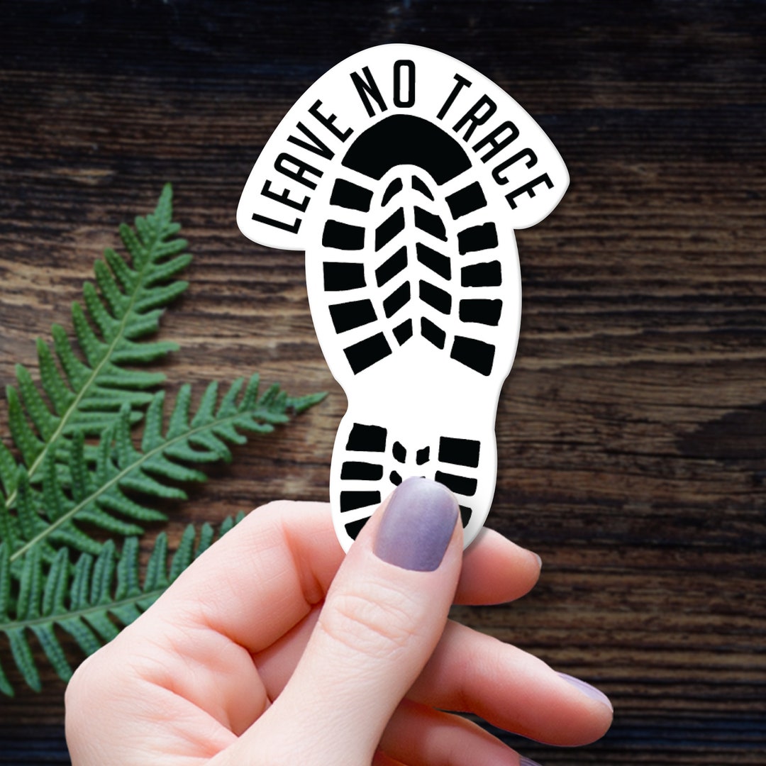 Leave No Trace Sticker, Footprint Sticker, Hiking Boots Sticker, Camper ...