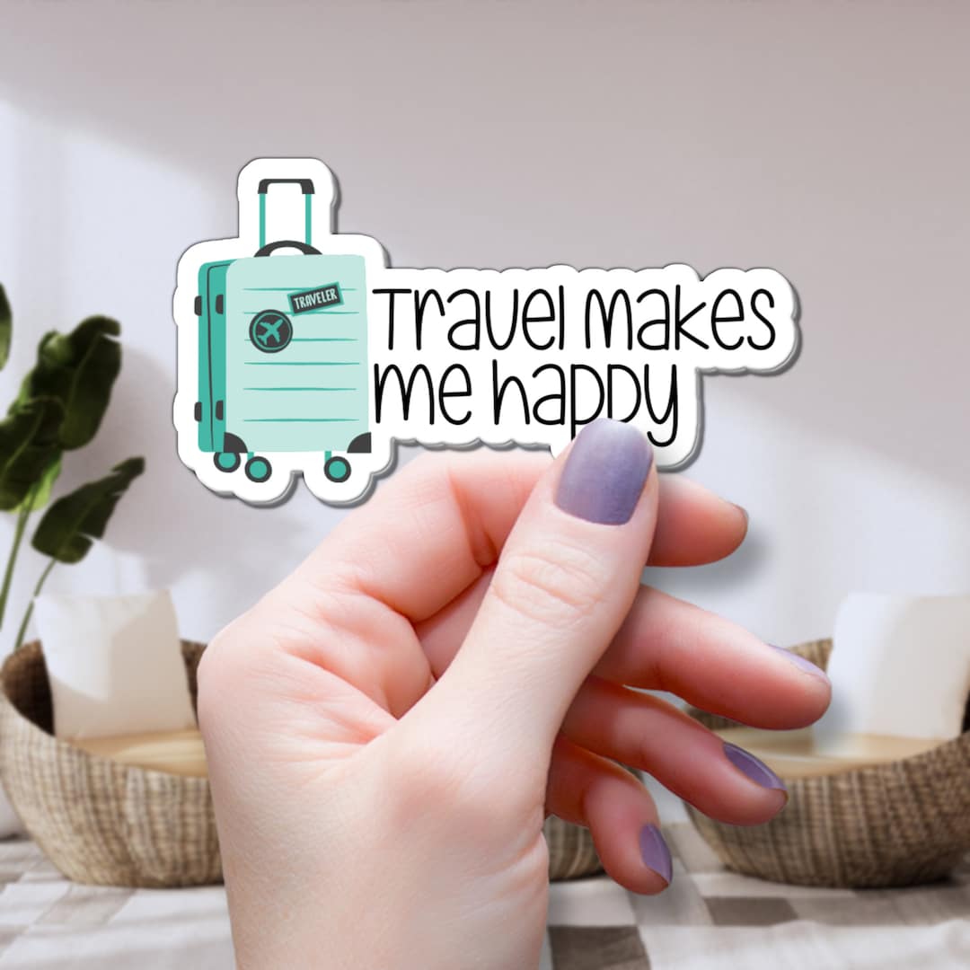 Travel Sticker Make Me Happy Adventure Travler Decal Suit Case Sticker ...