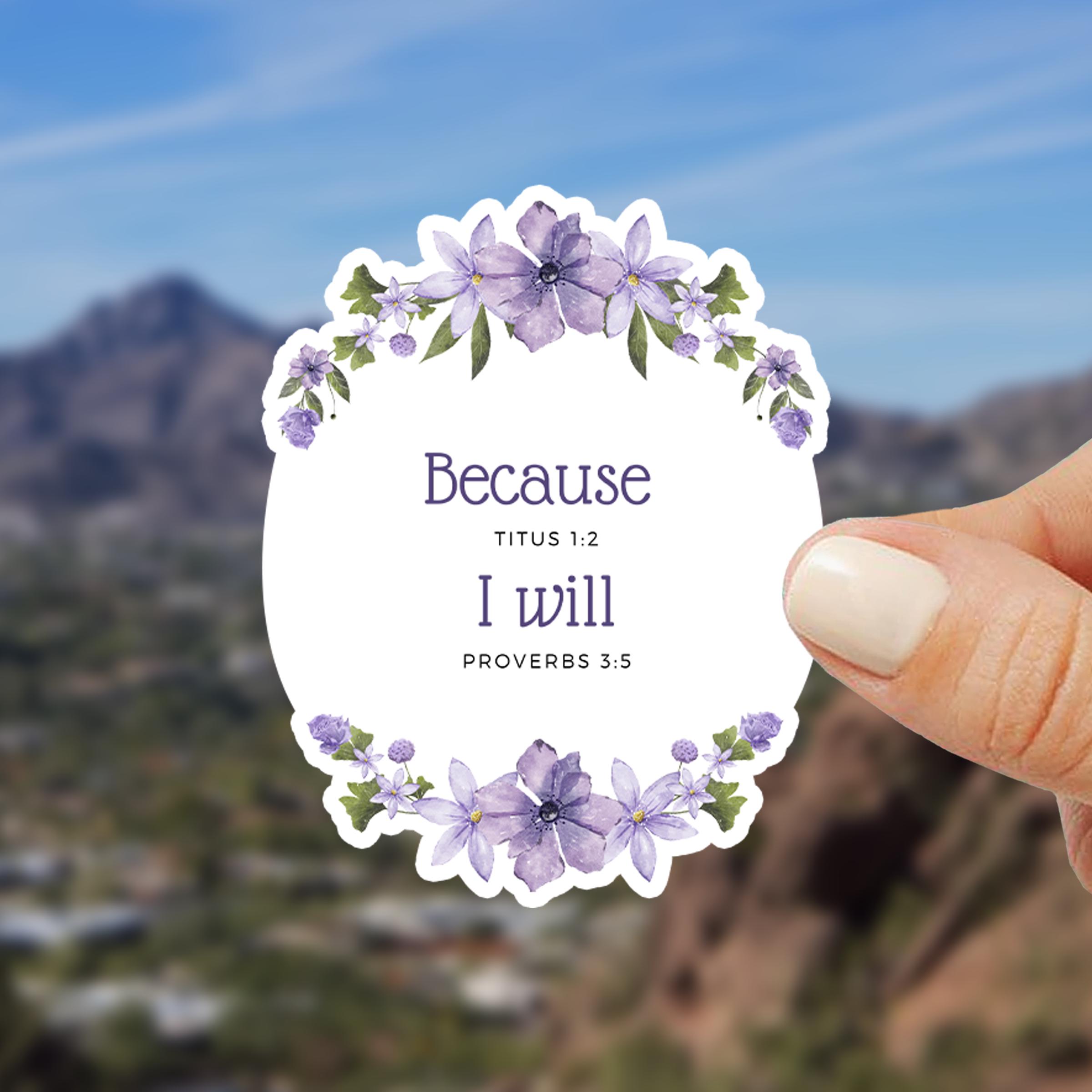 Titus 1:2 Sticker Proverbs 35 Religious Gift Vinyl Sticker Bible Verse ...