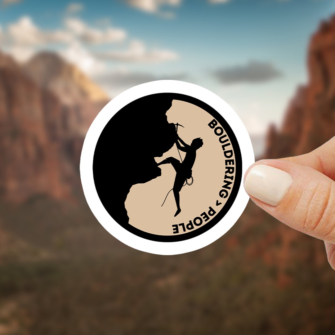 Bouldering > People Sticker Climbing Sticker for Water Bottle Sticker ...