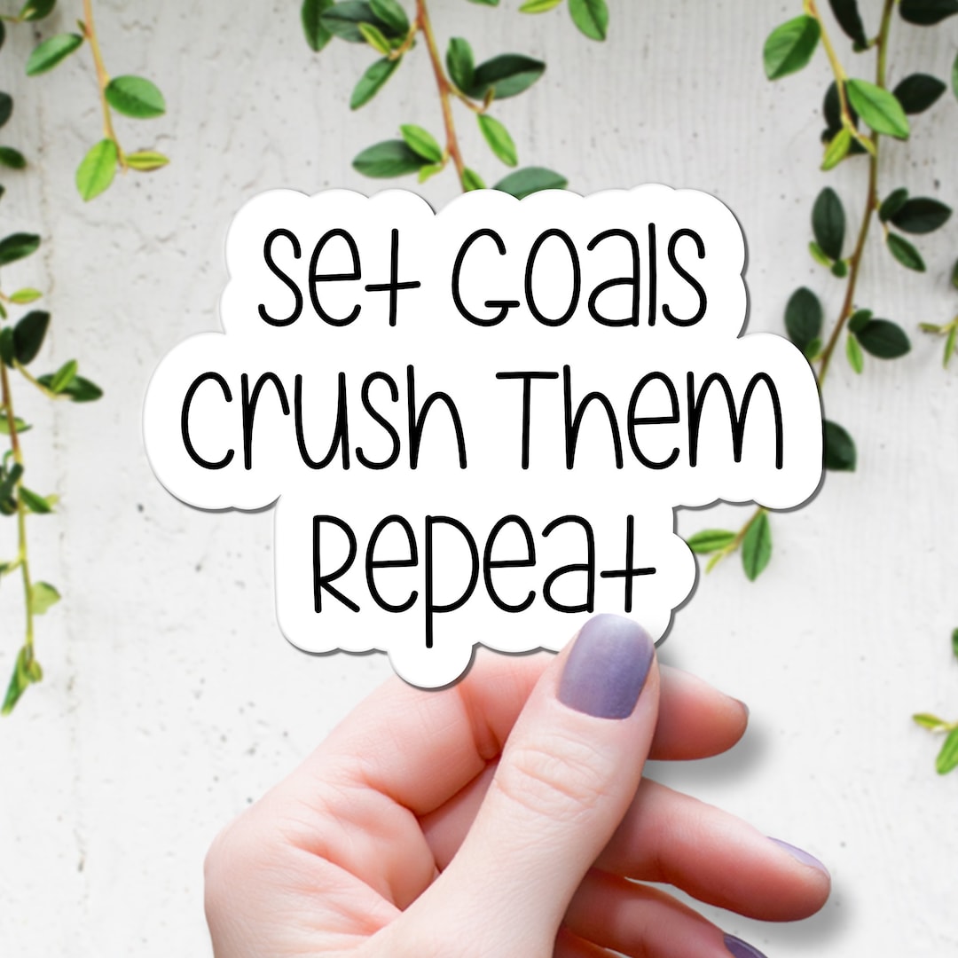 Motivational Water Bottle Sticker Goal Setting Fitness Decal Waterproof ...