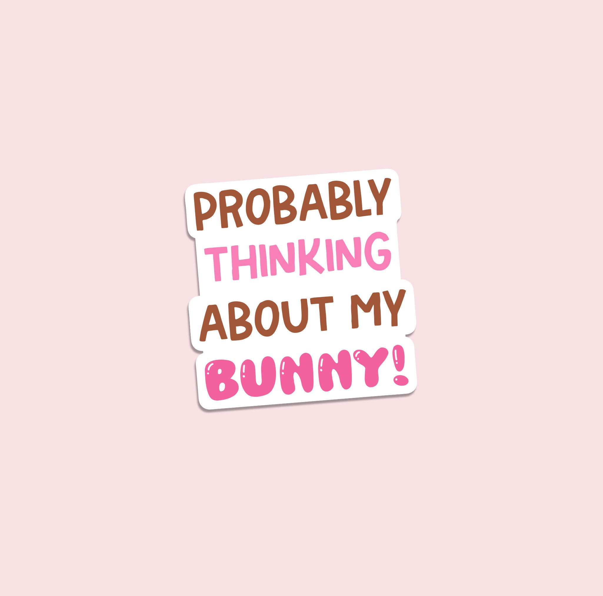 Cute Bunny Sticker Gift Pack for Rabbit Owner Present Bunny Decal Pink ...
