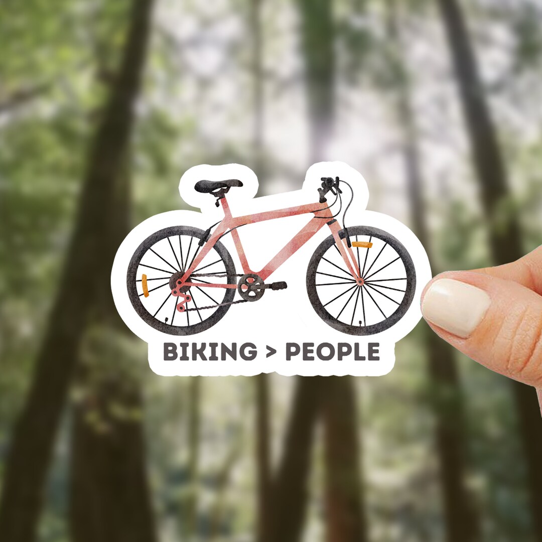 Biking > People Sticker Bike Sticker for Water Bottle Sticker ...