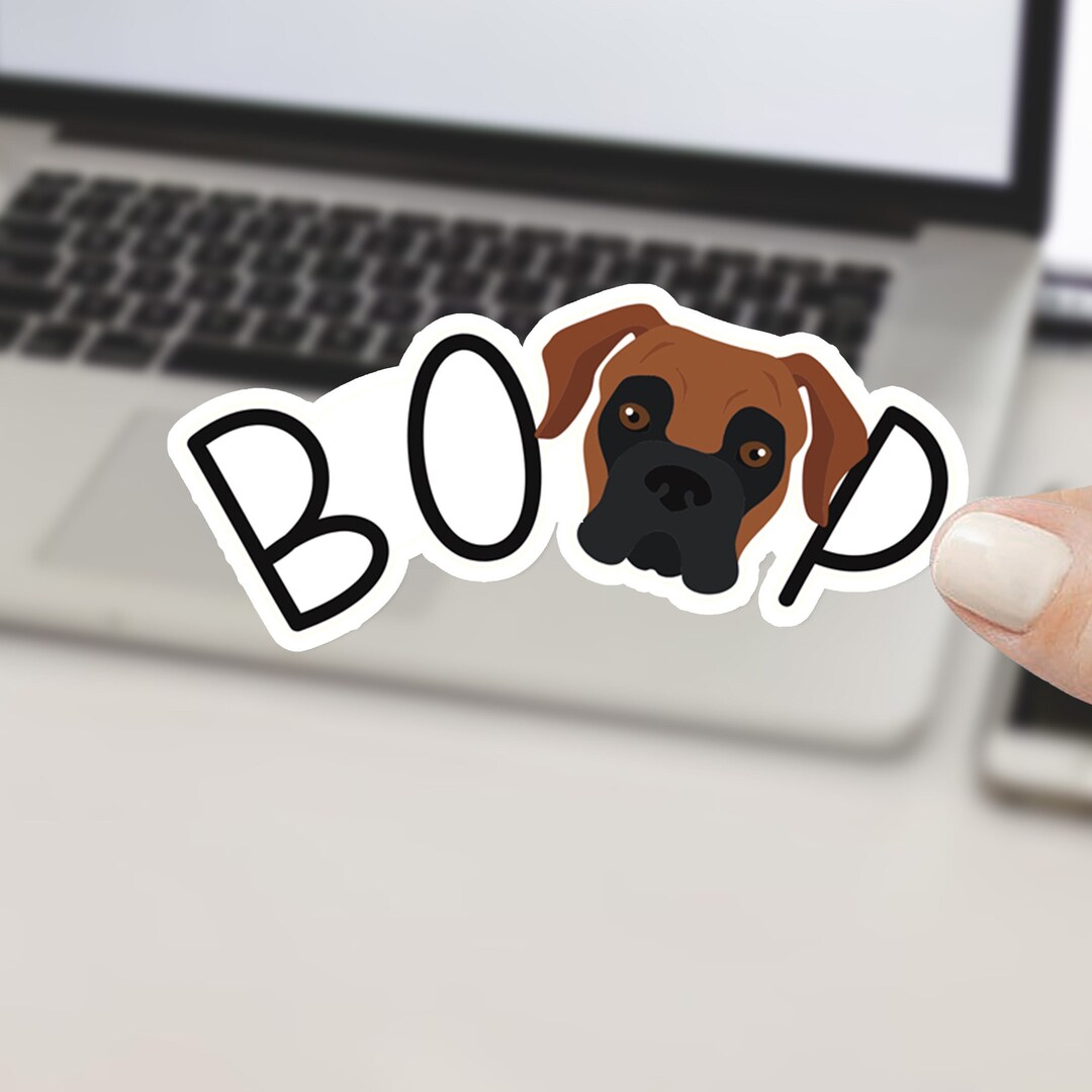 BOOP Boxer Dog Vinyl Sticker Dog Sticker Waterproof Sticker for Water ...