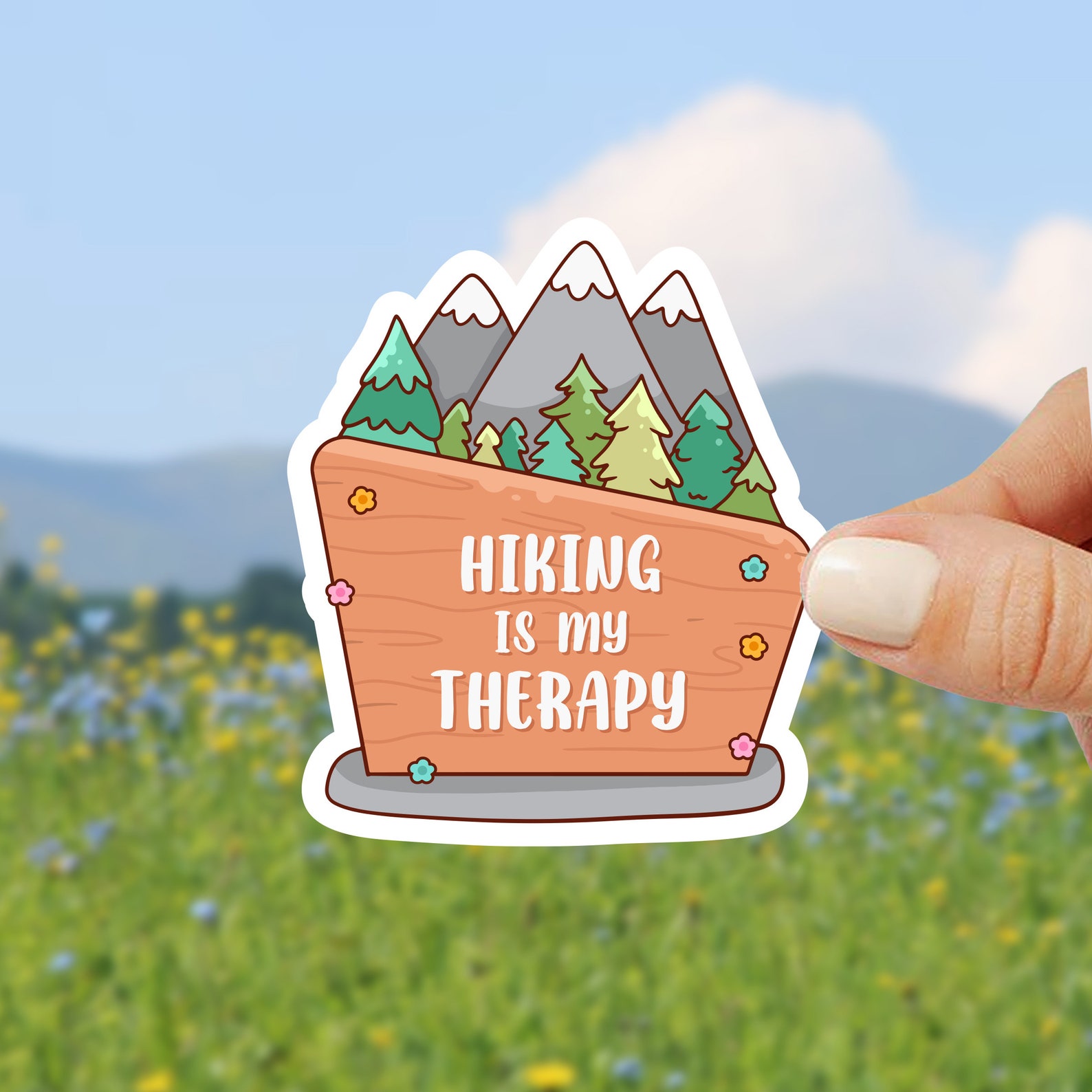 Hiking Sticker Therapy Sticker Weatherproof Camping Sticker Outdoor ...