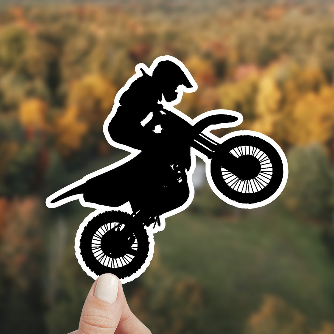 Motocross Rider Sticker BMX Dirt Bike Decal Motorcycle Decal ...