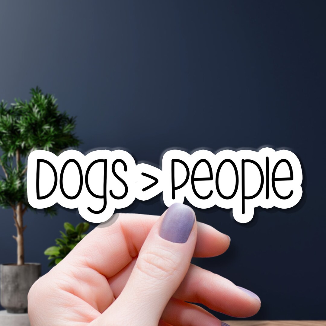 Dogs > People Sticker Dog Sticker for Water Bottle Sticker Waterproof ...