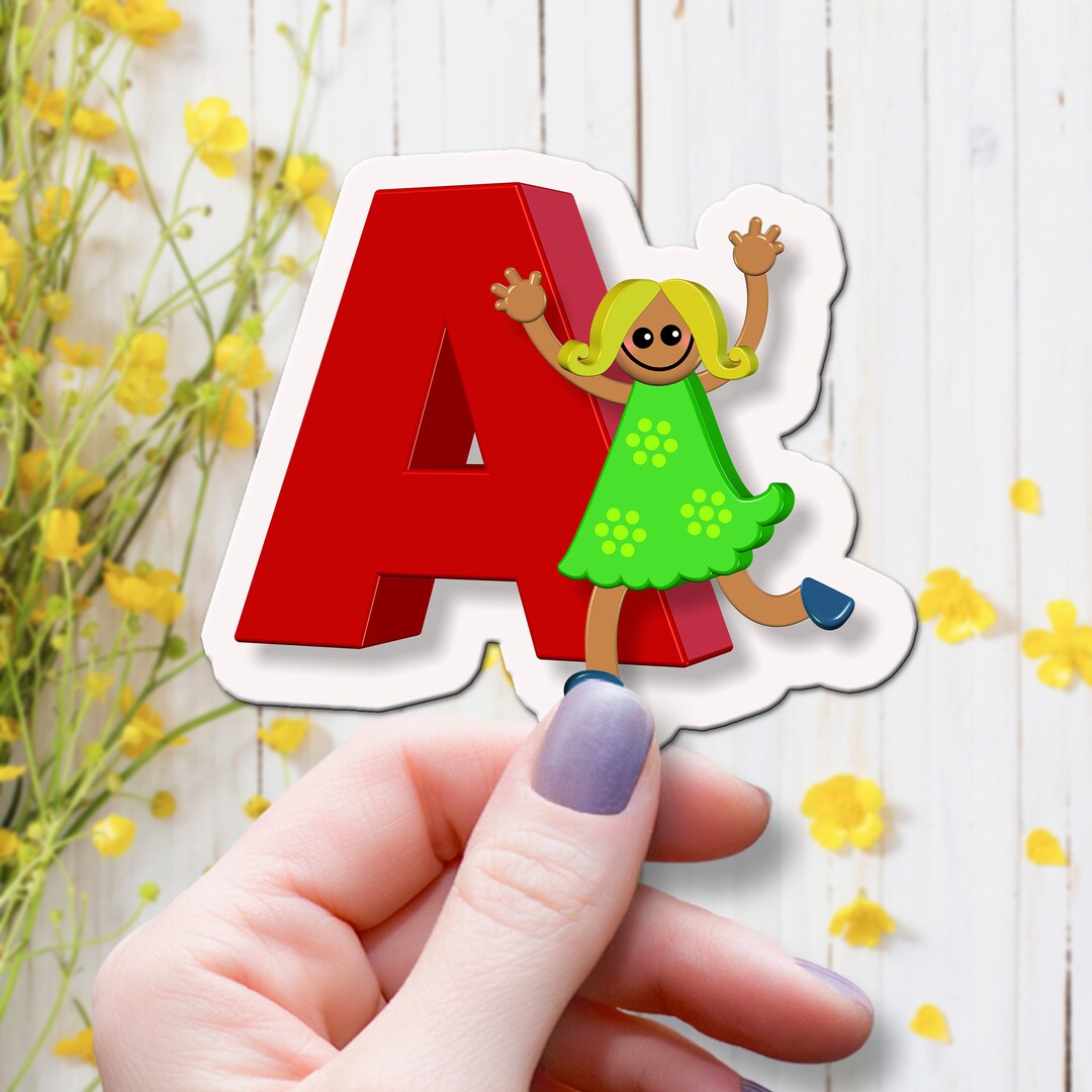 Single Letter Sticker Alphabet Letter Decal Red Letter Sticker Tumbler ...