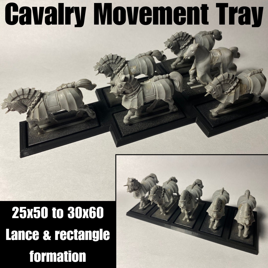 Cavalry Movement Tray Convert 25x50 to 30x60 Compatible With Warhammer ...