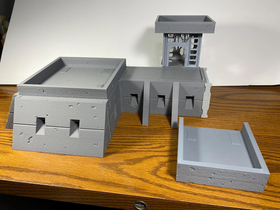 3dprinted Imperial Battle Bunker Terrain for Scifi Tabletop Wargaming ...