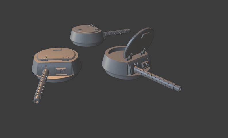 Grimdark Mini Turrets for Imperial Guard and Space Marine - Etsy