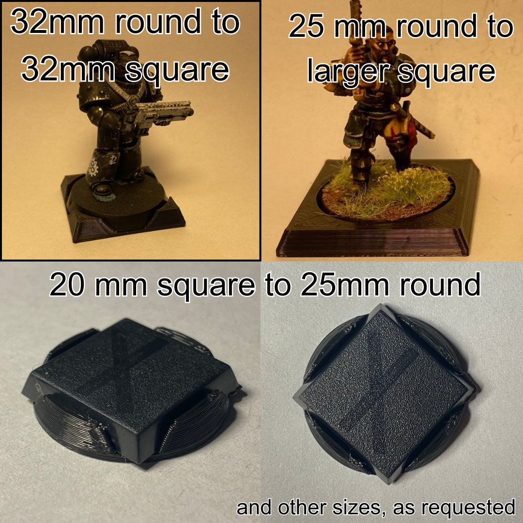 Round Square Base Adapter (set of 20) - Etsy