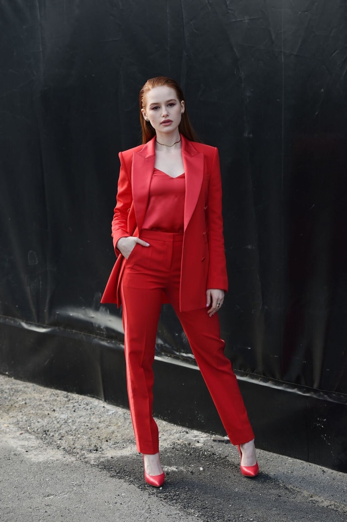 Women Red Cotton 3pc Tuxedo Suit Custom Made Double Breasted Etsy