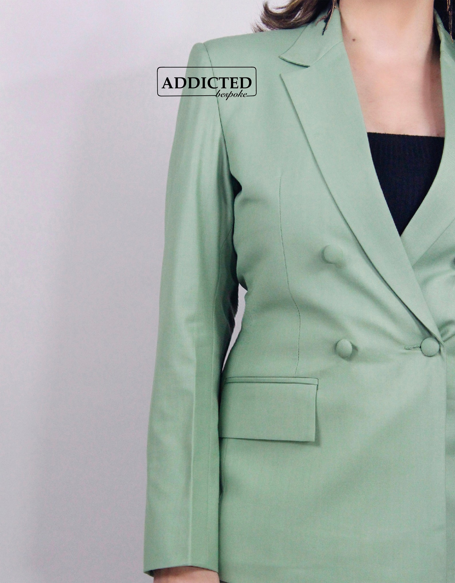 Women Green Prom Pant Suit Set Custom Made Two Piece Double - Etsy