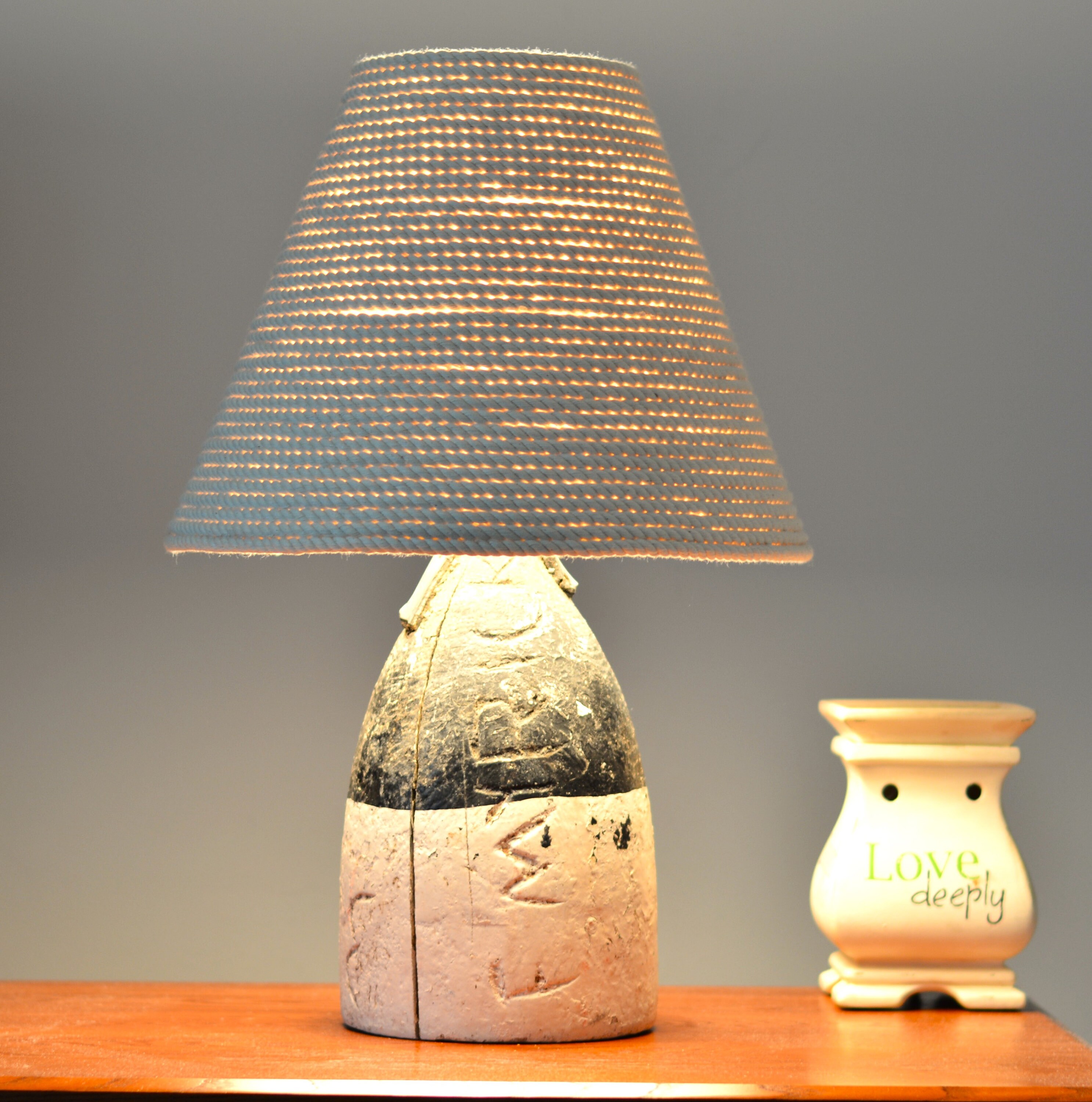 Antique Wooden Maine Lobster Buoy Lamp - Etsy