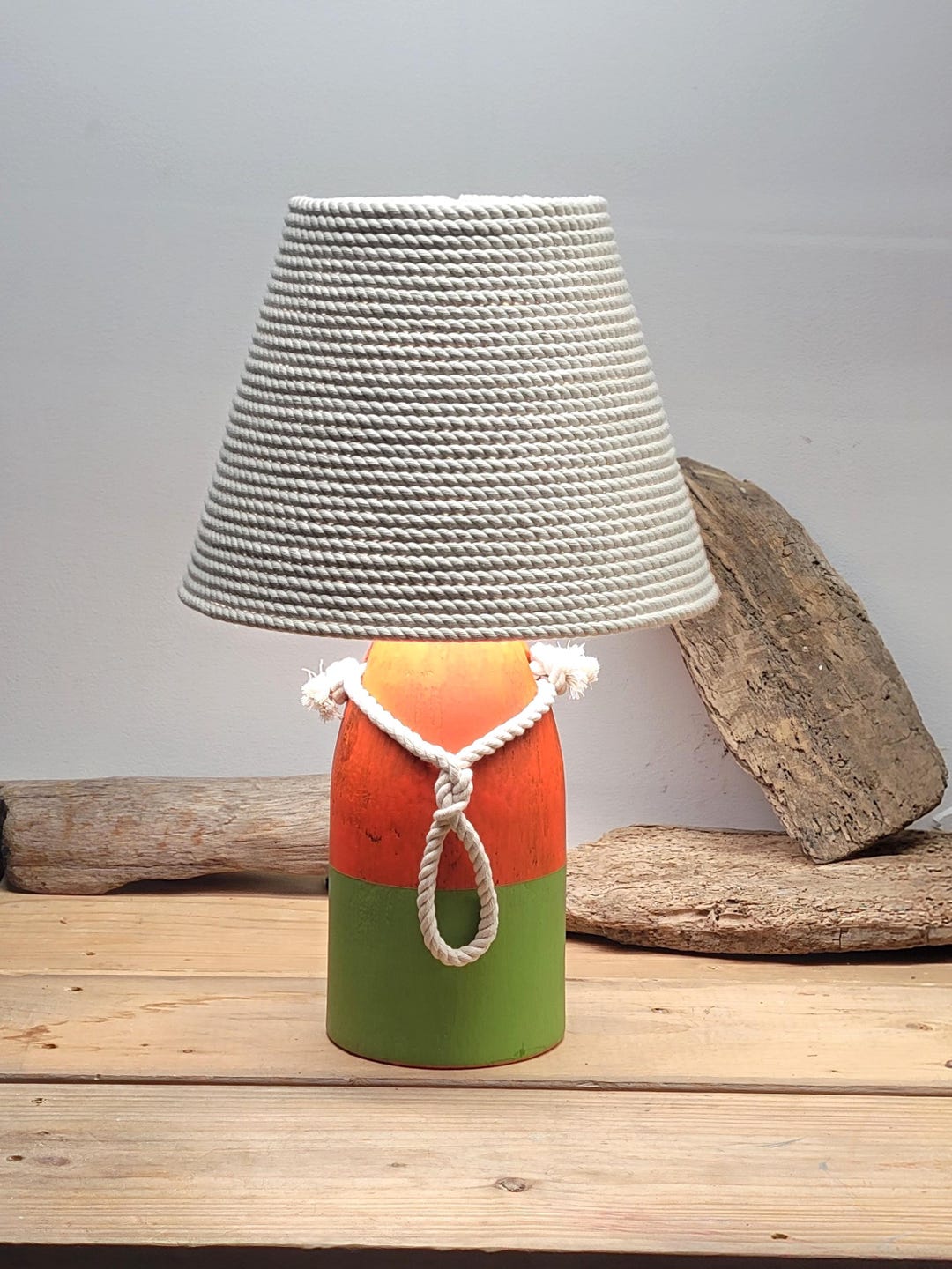 Wooden Lobster Buoy Table Lamp - Etsy
