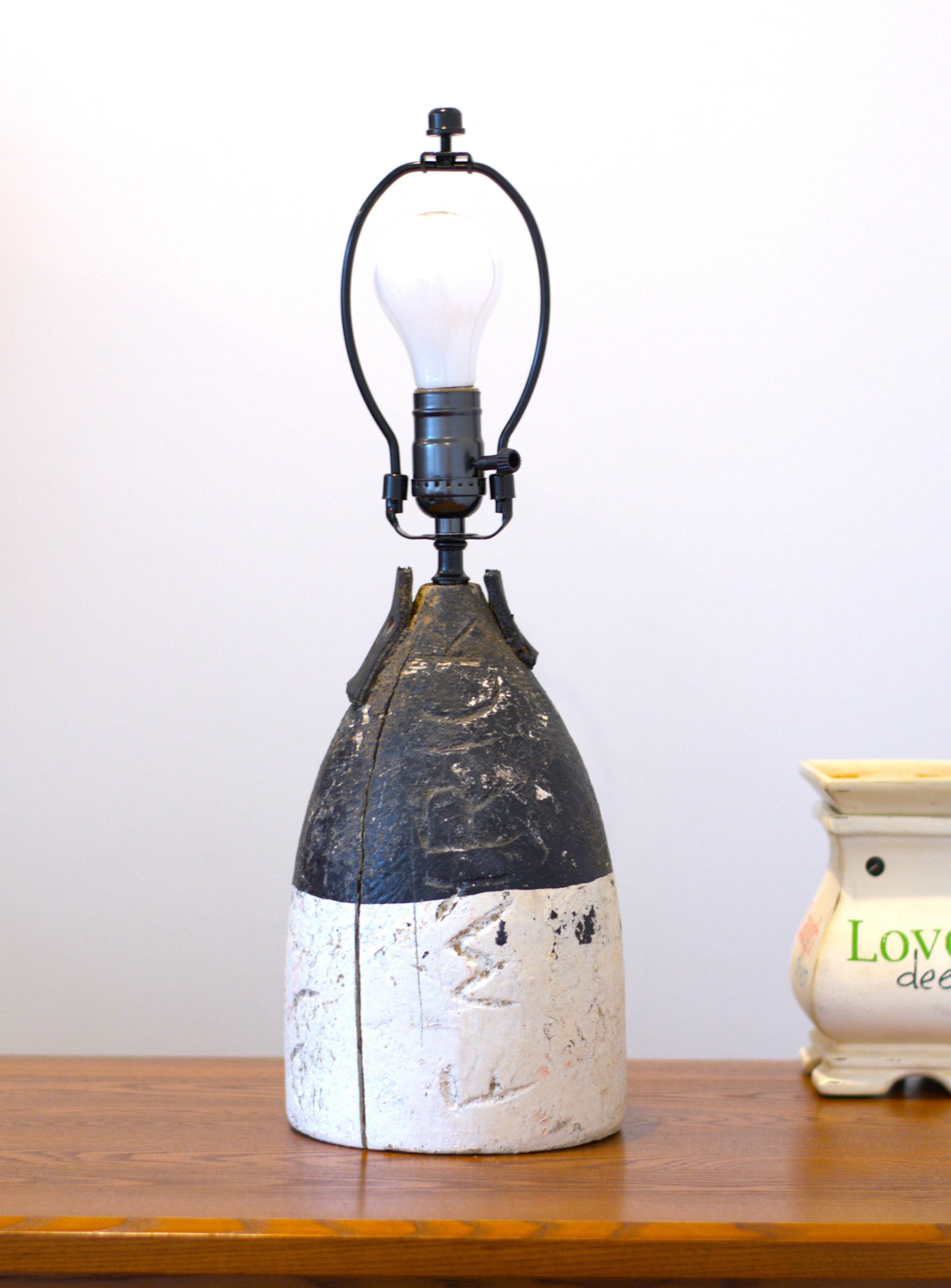 Antique Wooden Maine Lobster Buoy Lamp - Etsy