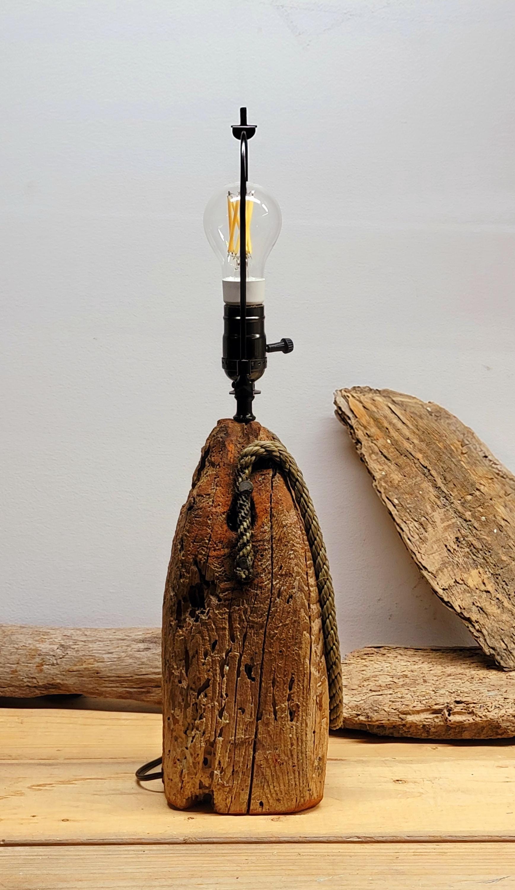 Antique Wooden Maine Lobster Buoy Lamp - Etsy