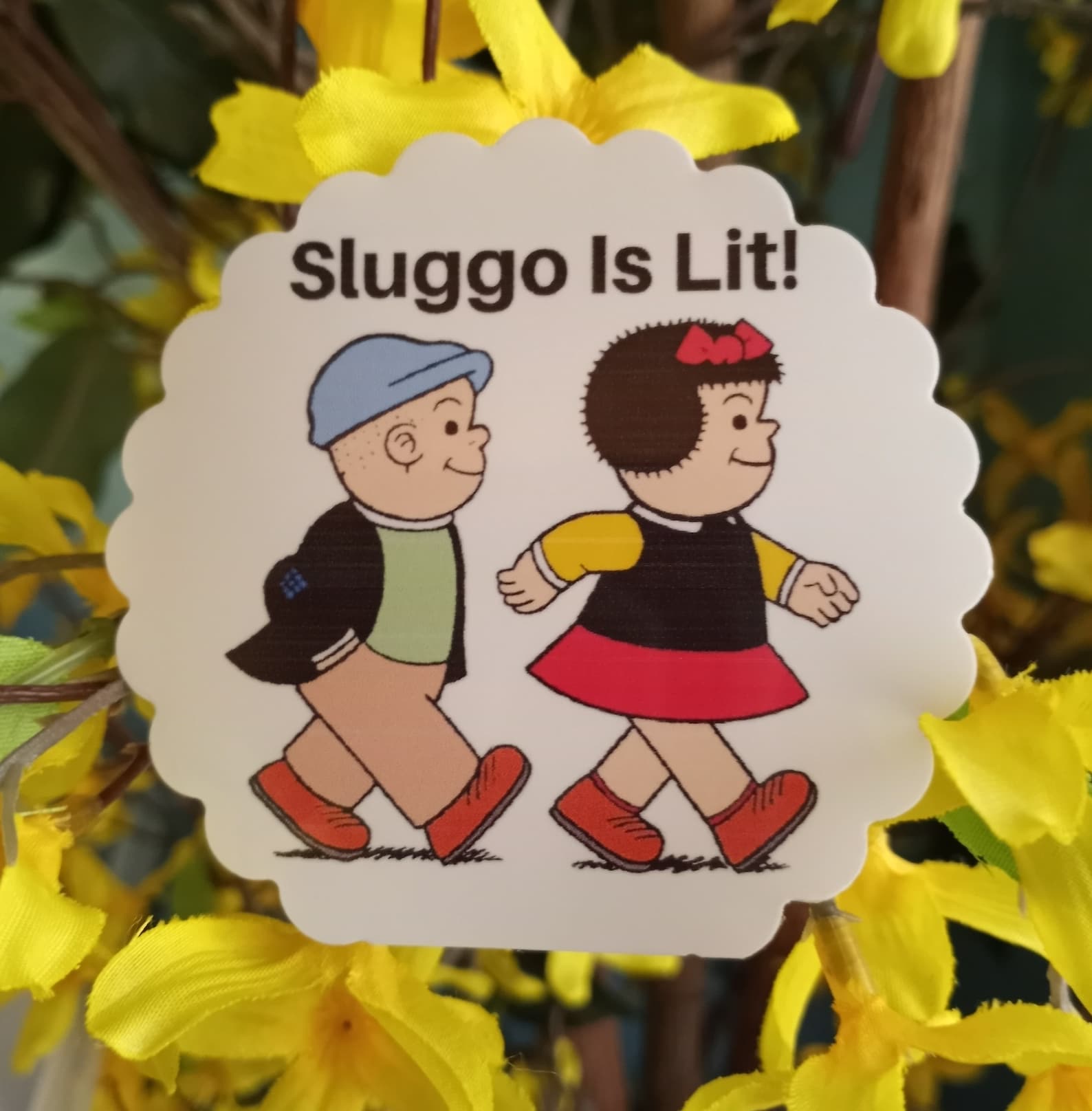 Stoner Sticker Sluggo is Lit Nancy and Sluggo Funny Handmade | Etsy