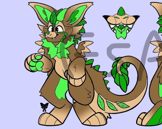 Forestcore Dutch Angel Dragon Fursona Adopt - Etsy