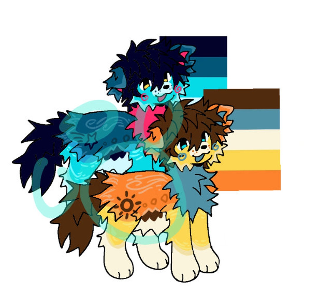 Sun and Moon Fursona Adopts - Etsy