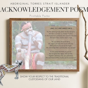 Aboriginal Torres Strait Islander - Acknowledgement Poem - Etsy Australia
