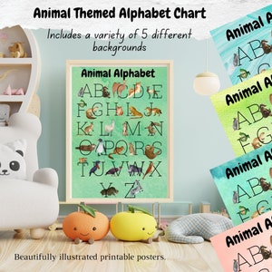 Animal Alphabet Printable Poster early Childhood Teacher - Etsy