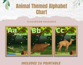Animal Alphabet Printable Poster -early Childhood Teacher Resources ...