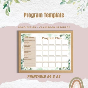 Program Plan Template - Etsy