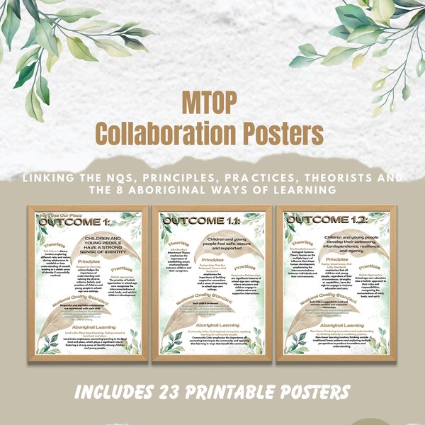 EYLF Learning Outcome Posters - Updated to V2 - Boho Design - Etsy ...