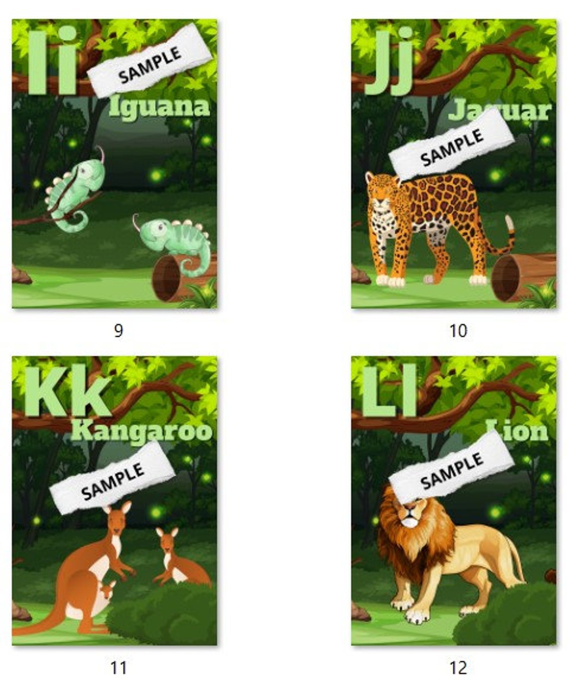 Animal Themed Printable Alphabet Printable Poster early Childhood ...