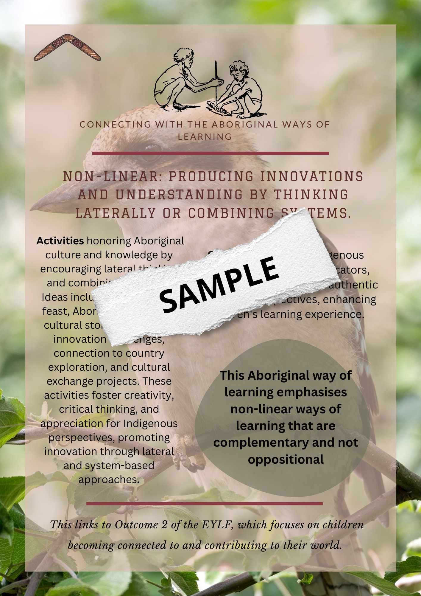 Connecting With the Aboriginal Ways of Learning Posters - Etsy Australia