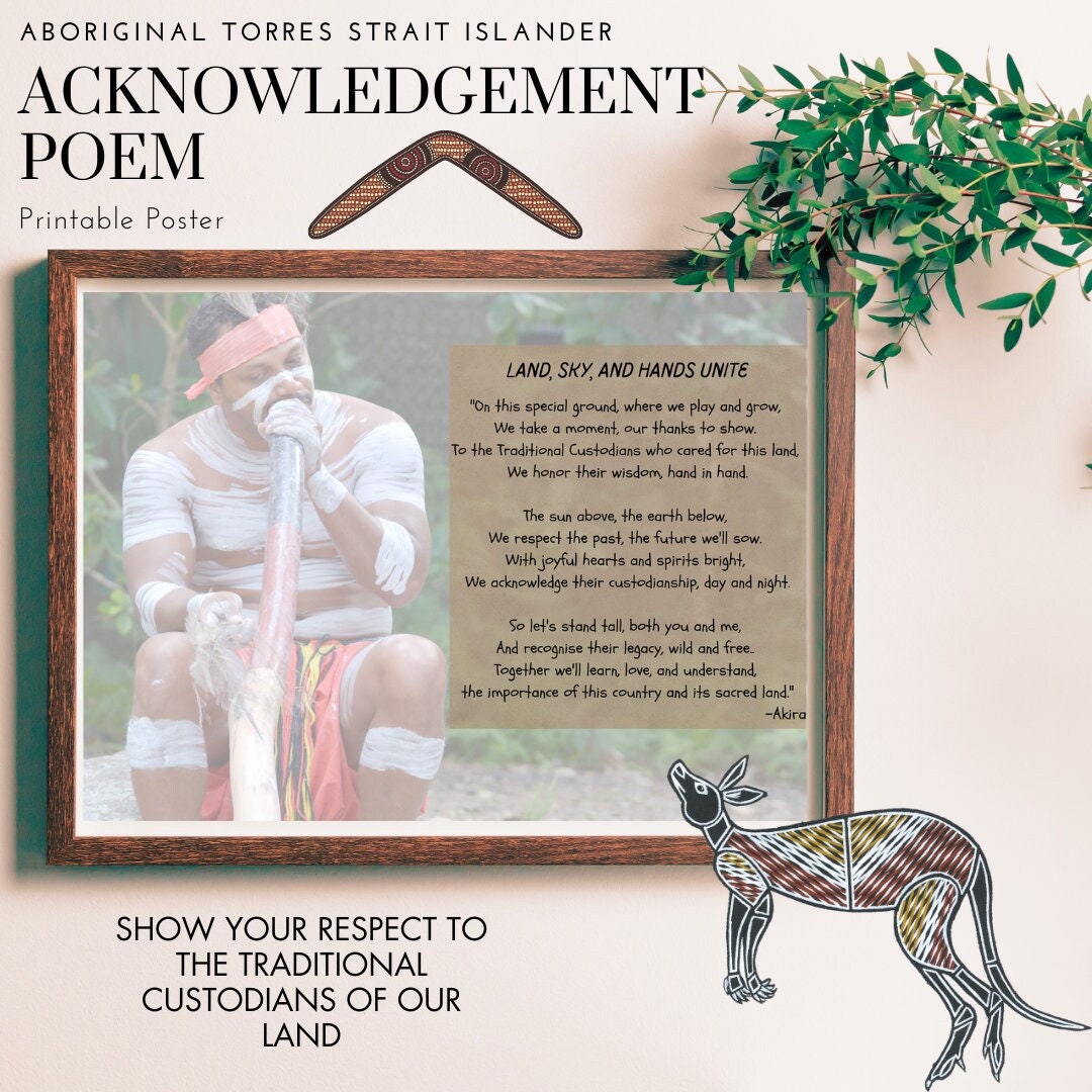 Aboriginal Torres Strait Islander Acknowledgement Poem - Etsy